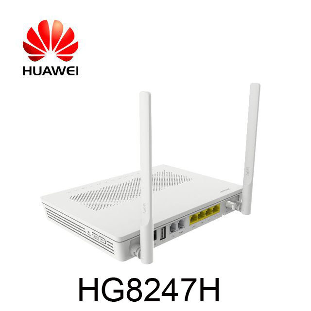 Custom 4GE GPON ONU ONT , Huawei GPON HG8247H With WiFi+POST+CATV