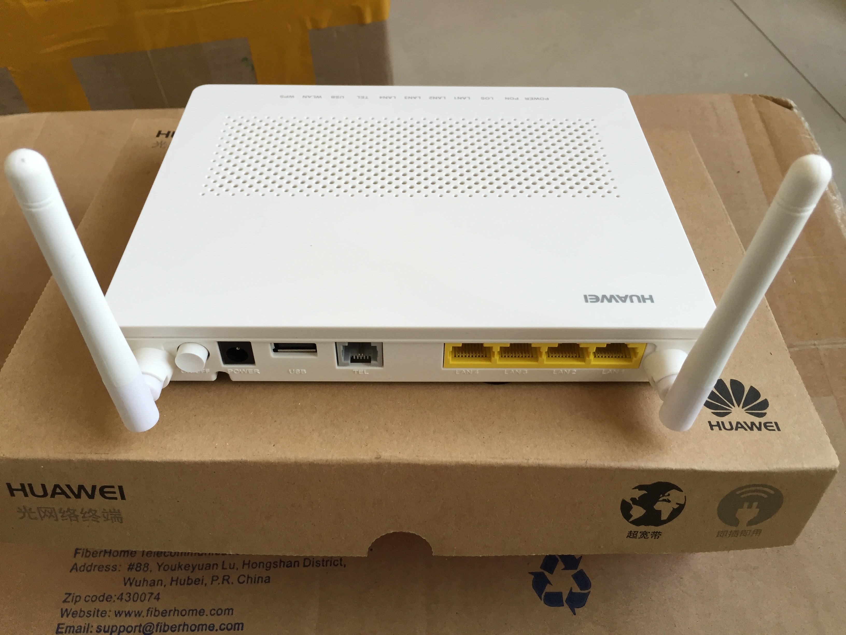 English Version Huawei HS8546v5 4GE GPON GEPON ONU ONT With WiFi+POTS ...